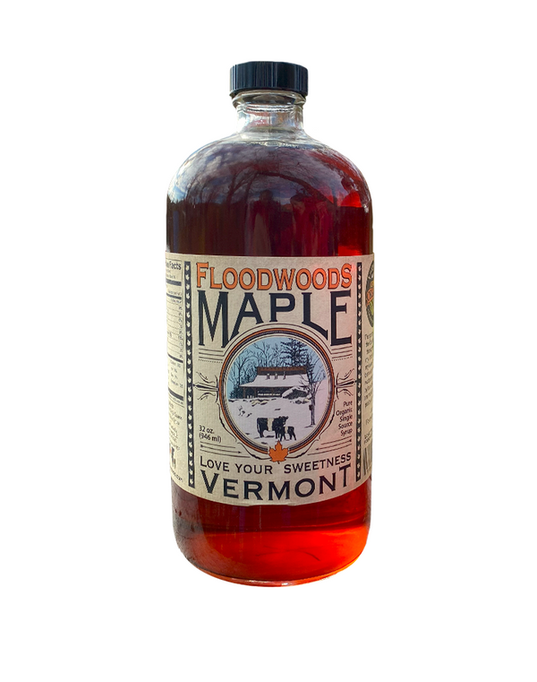 Organic Vermont Maple Syrup 32oz Boston Round Bottle – Floodwoods Maple